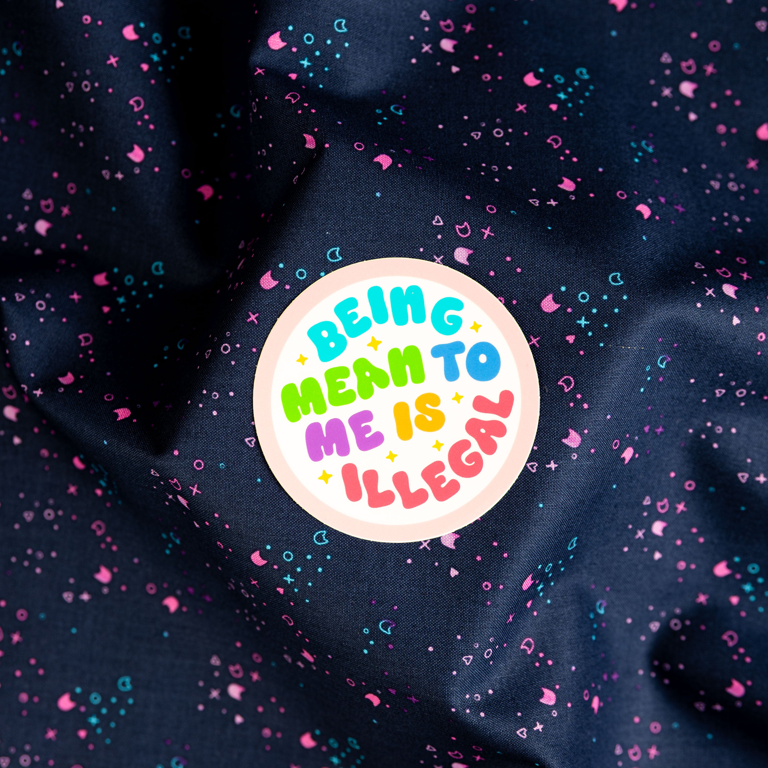 Being Mean to Me is Illegal - Waterproof Vinyl Sticker by TheHissinKit ...