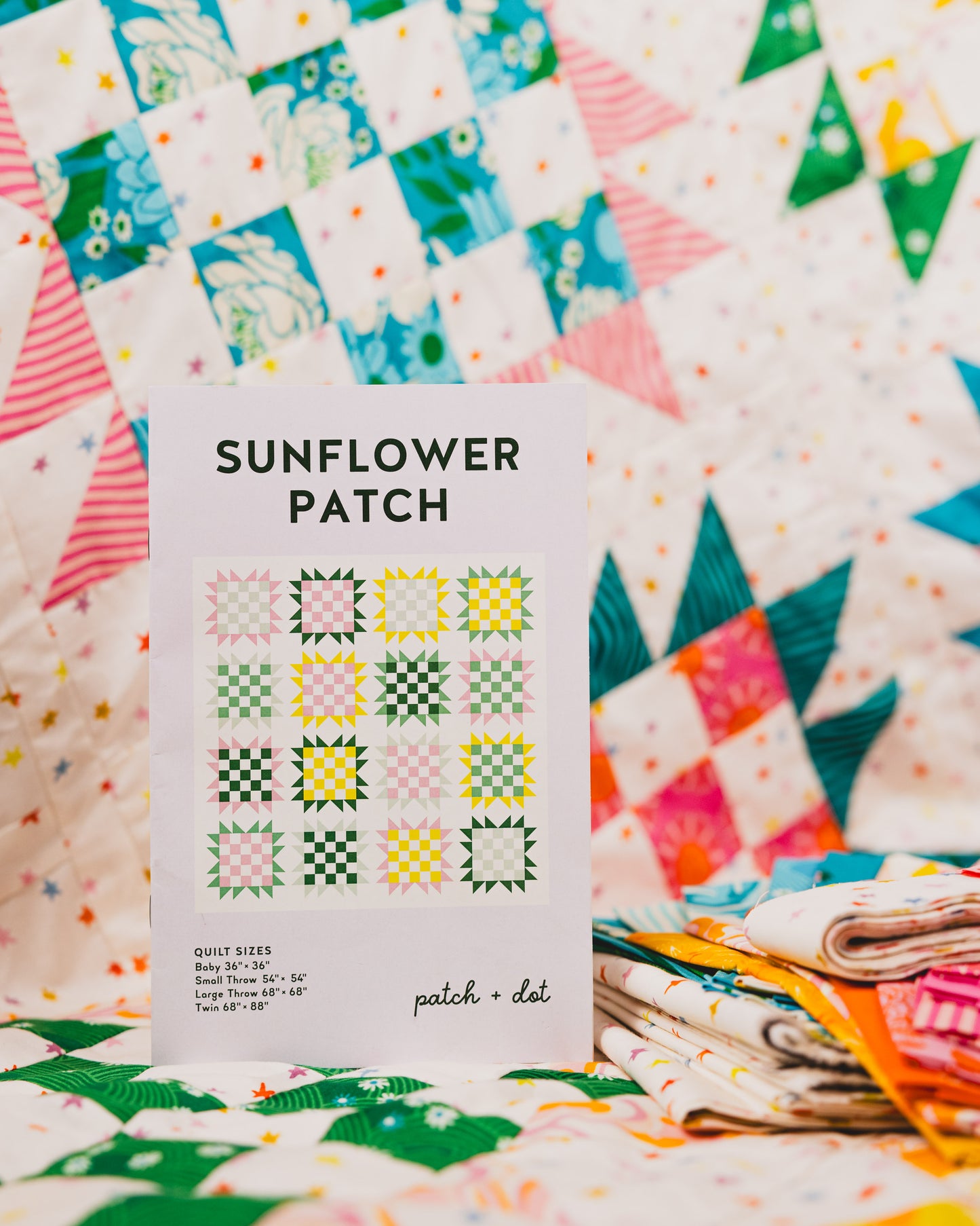 Sunflower Patch Paper Pattern by Patch + Dot – QuiltwithMissKate