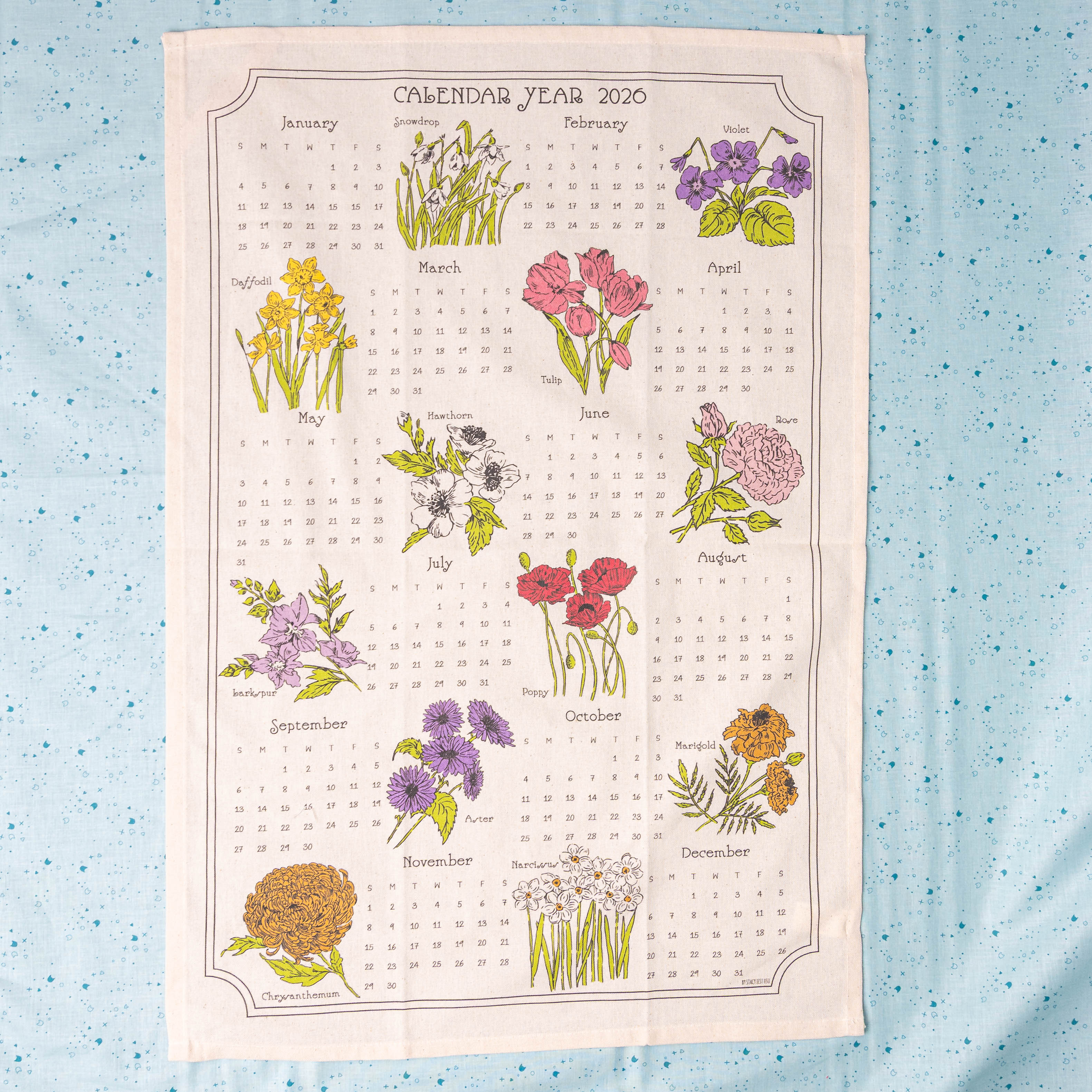 Stacy Iest Hsu 2026 Calendar Tea Towel – QuiltwithMissKate